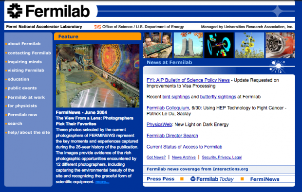 Fermilab celebrates its website's 25th anniversary
