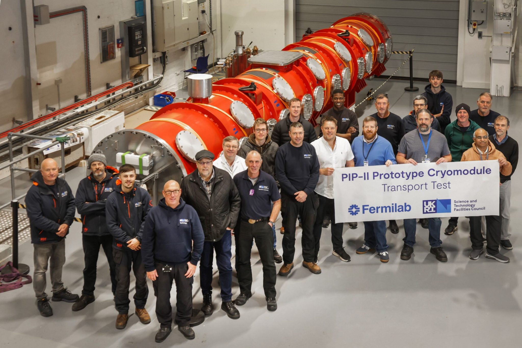 PIP-II team successfully transports first cryomodule between U.K. and Fermilab