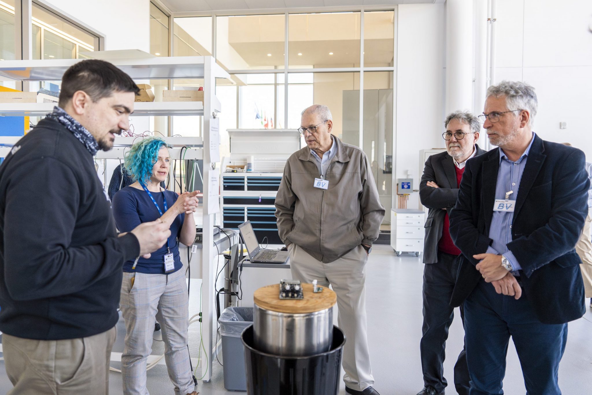 Brazilian funding agency representatives visit Fermilab