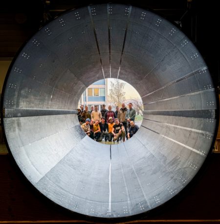 US-built carbon support tube arrives at CERN for the CMS experiment upgrade